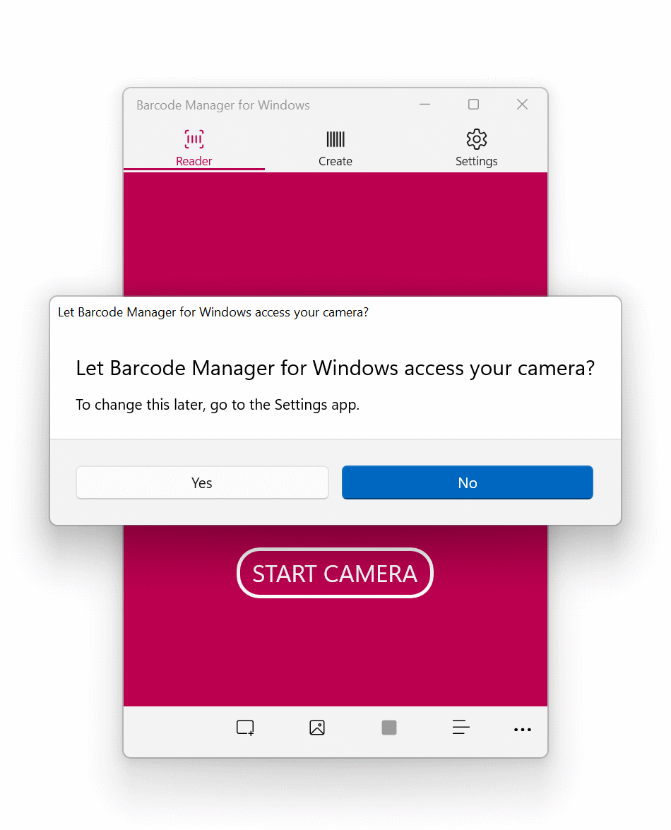 4.1.1 Reading barcodes with a camera – Barcode Manager User Guide