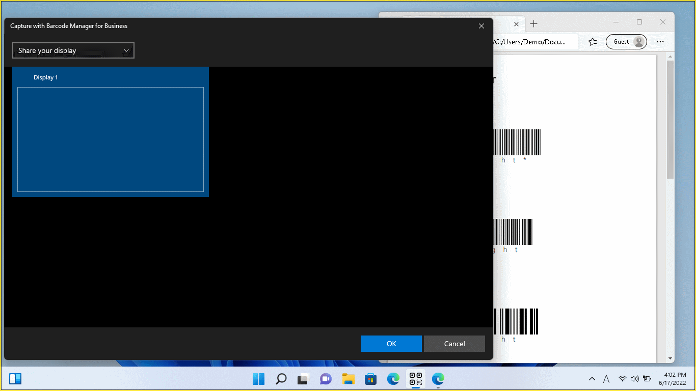 4.1.2 Reading barcodes displayed on PC screens (Screen Scan) – Barcode ...