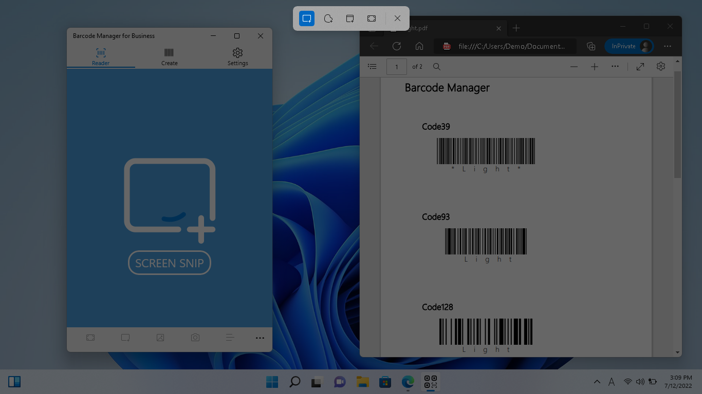 4.1.4 Reading barcodes displayed on PC screens (Screen Snip) – Barcode ...