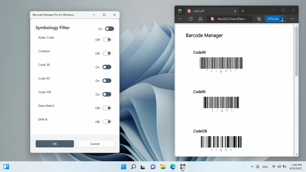 4.1.5.1 Symbology Filter – Barcode Manager User Guide