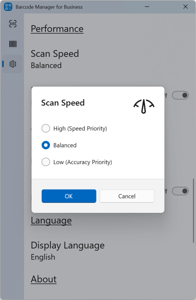 6.5.1 Scan speed – Barcode Manager User Guide